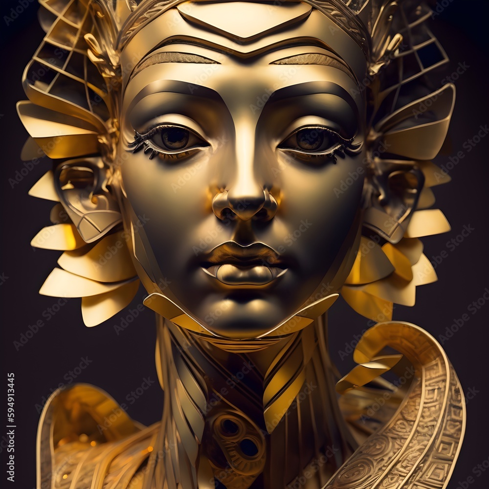use the golden texture and use the golden structure to model this face ...