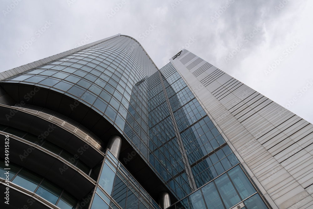 Rondo 1 skyscraper tower. Office building at Rondo ONZ in Warszawa ...