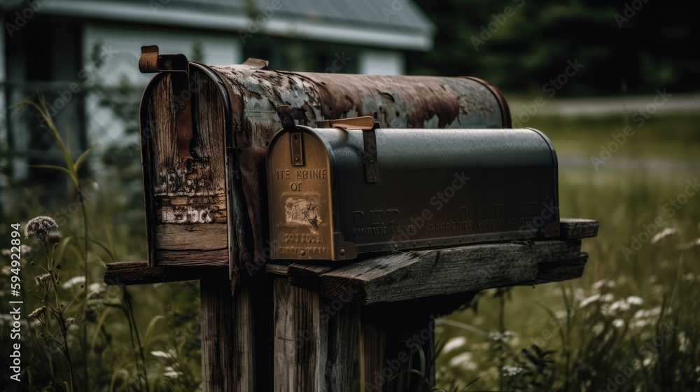 Relic of Communication: An Old and Rusty Mailbox Outside, Symbolizing ...