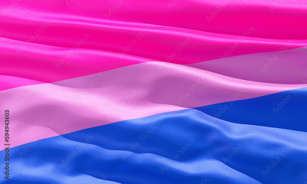 Bisexual flag closeup view background for LGBTQIA+ Pride month ...