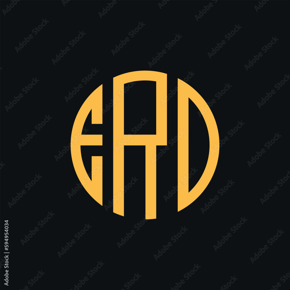 Erd letter logo design with ellipse shape vector image. Erd letter logo ...