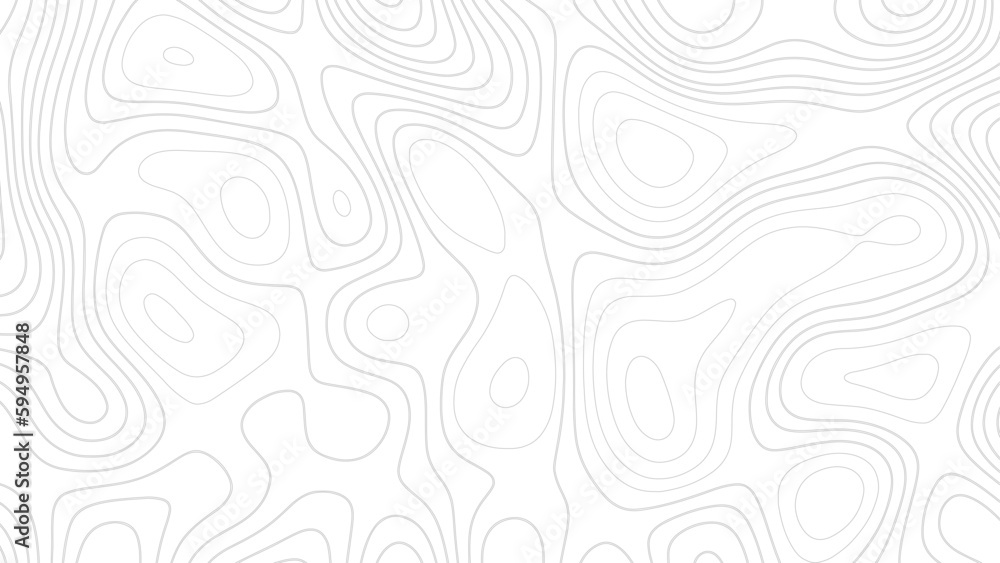 Abstract Topographic map background with wave line. Topographic map ...