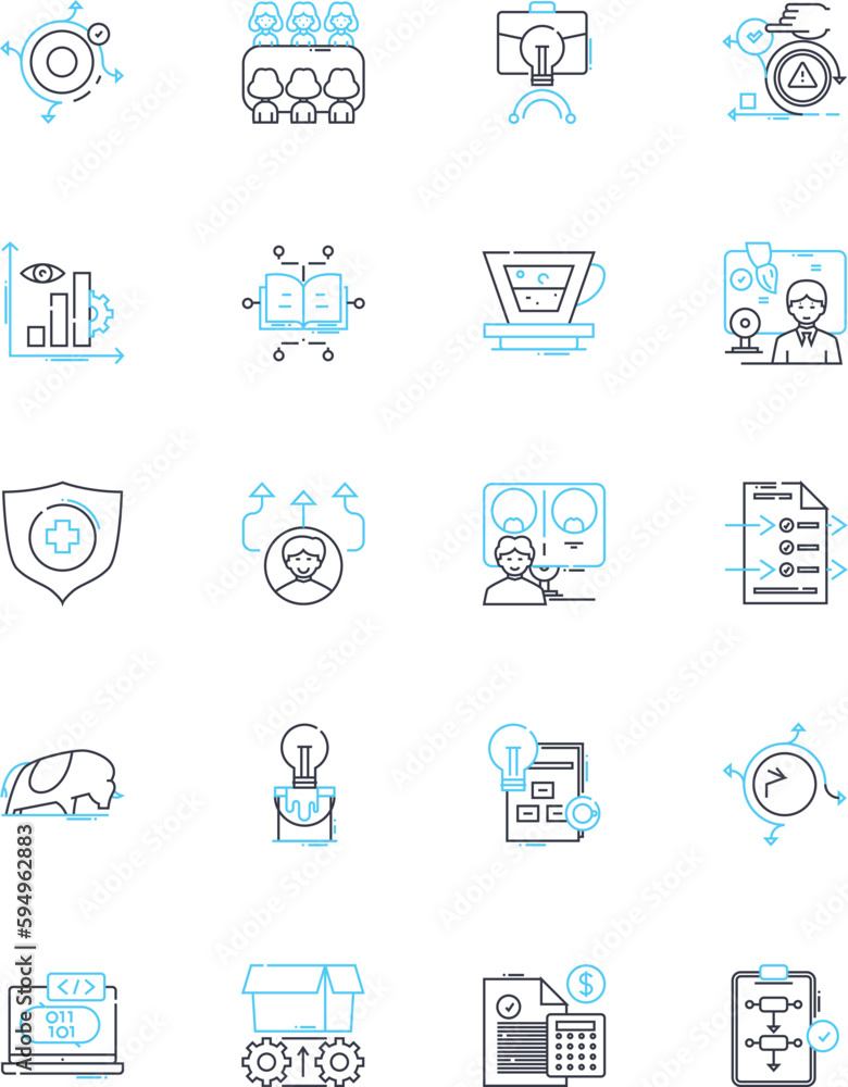 Minimalist approach linear icons set. Simplify, Clutter-free ...