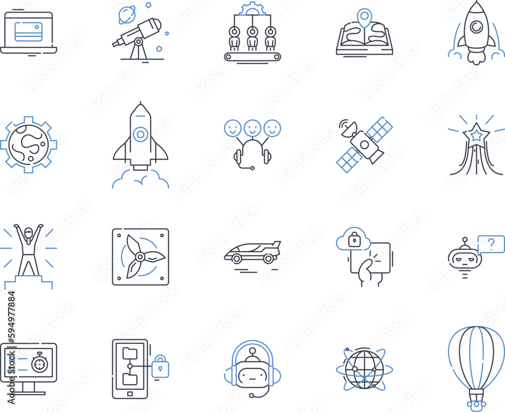 Genetics line icons collection. DNA, Chromosomes, Genes, Alleles ...