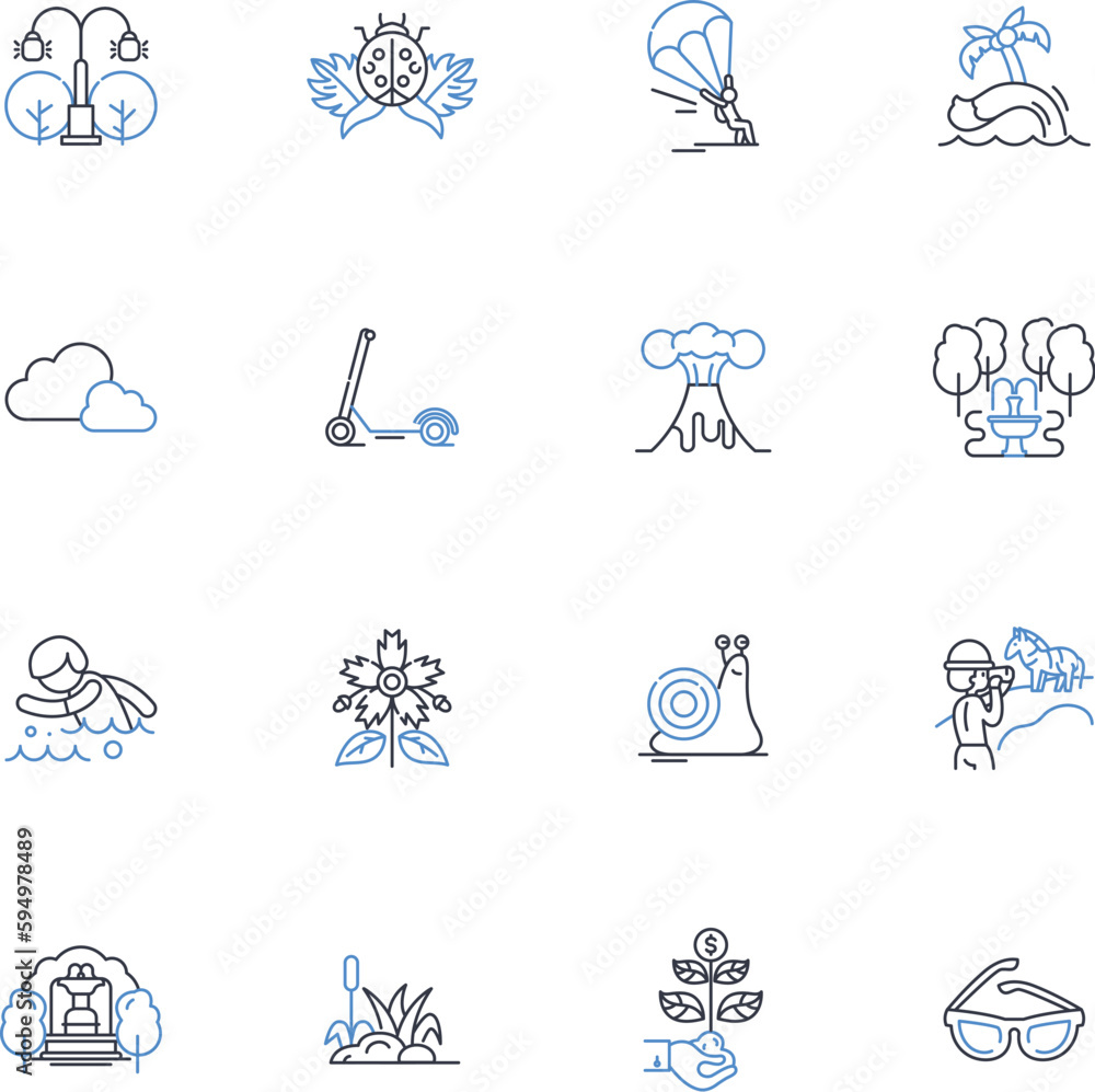 Thermal regulation line icons collection. Thermoregulation, Homeostasis ...