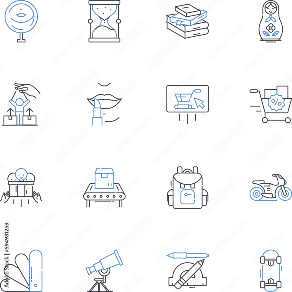 Wholesaler line icons collection. Bulk, Distributor, Supply, Inventory ...