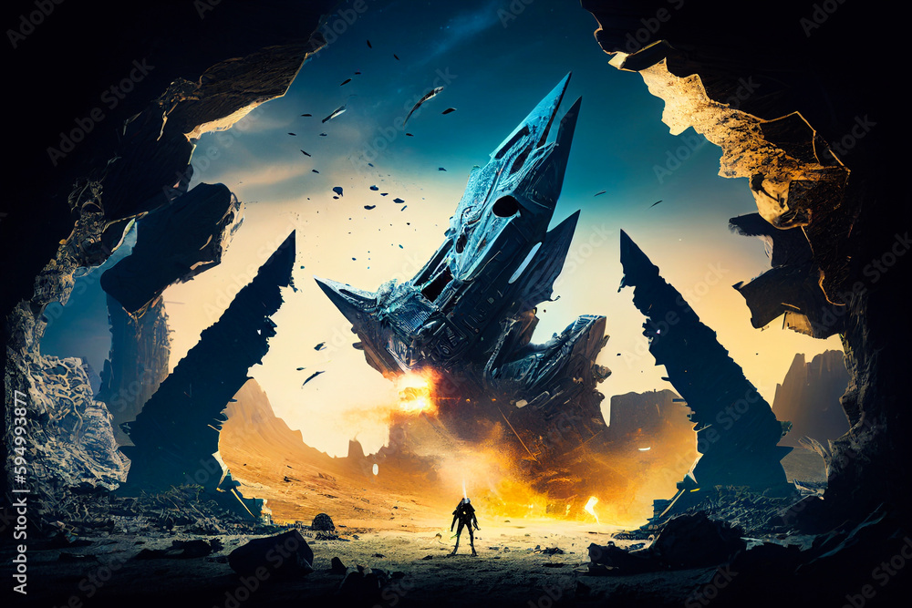 Space planet landscape, cosmic game seamless background, alien fantasy ...