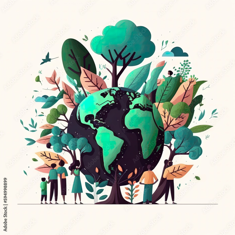 People save green Planet environment with global clean up, Earth Day ...