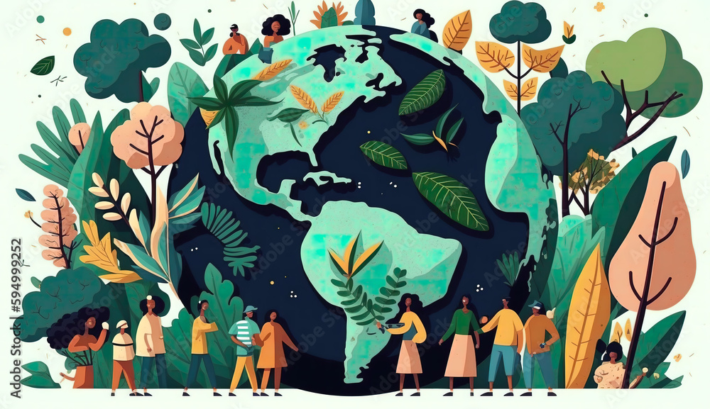 People save green Planet environment with global clean up, Earth Day ...