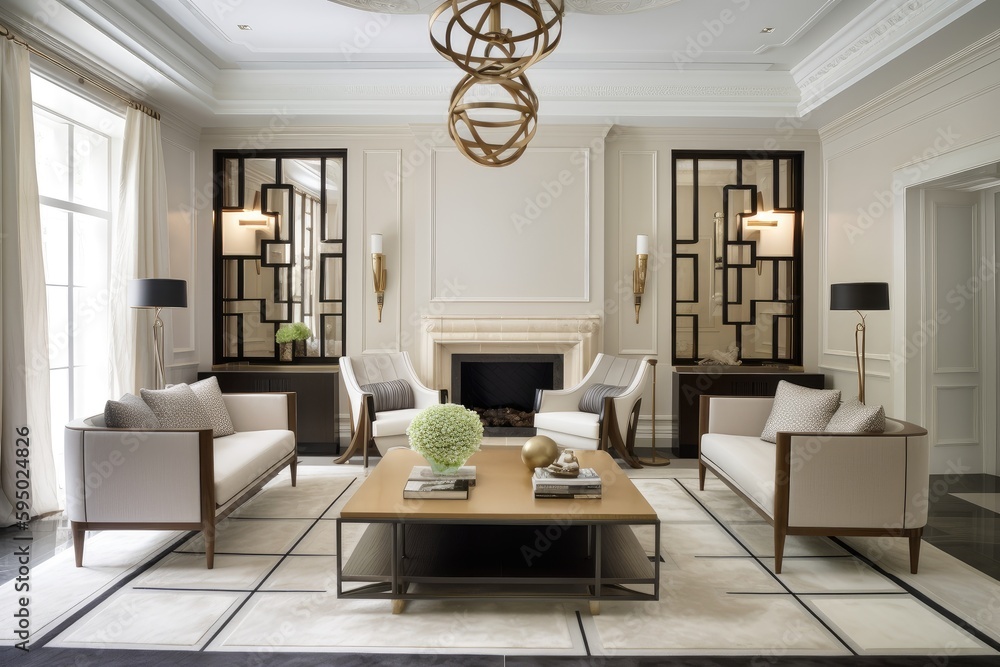 symmetrical design with asymmetrical elements, creating a sense of ...