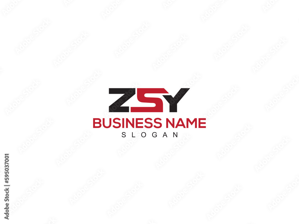 Premium Alphabet ZSY Letter Logo, zs, zsy Logo Design For Business Stock Vector | Adobe Stock