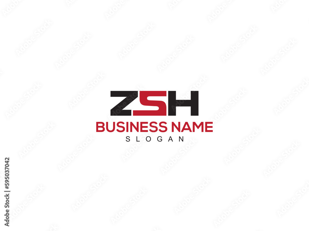 Premium Alphabet ZSH Letter Logo, zs, zsh Logo Design For Business ...