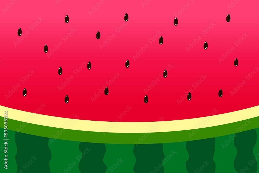 Watermelon background illustration. Watermelon background template in a ...