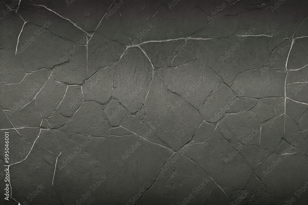 Black and white background of a cracked wall, textured design Stock ...