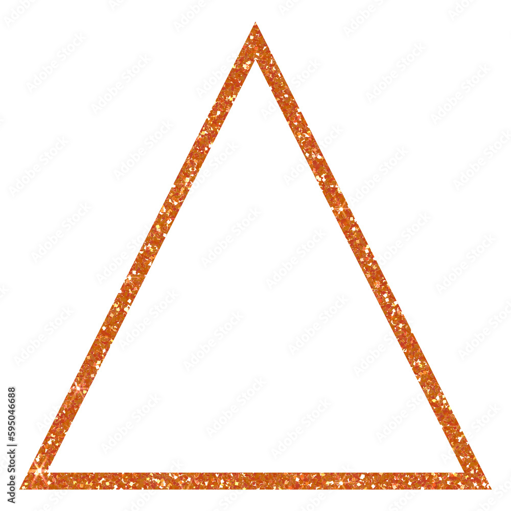 Orange triangle glitter on transparent background. Triangle line,Design ...
