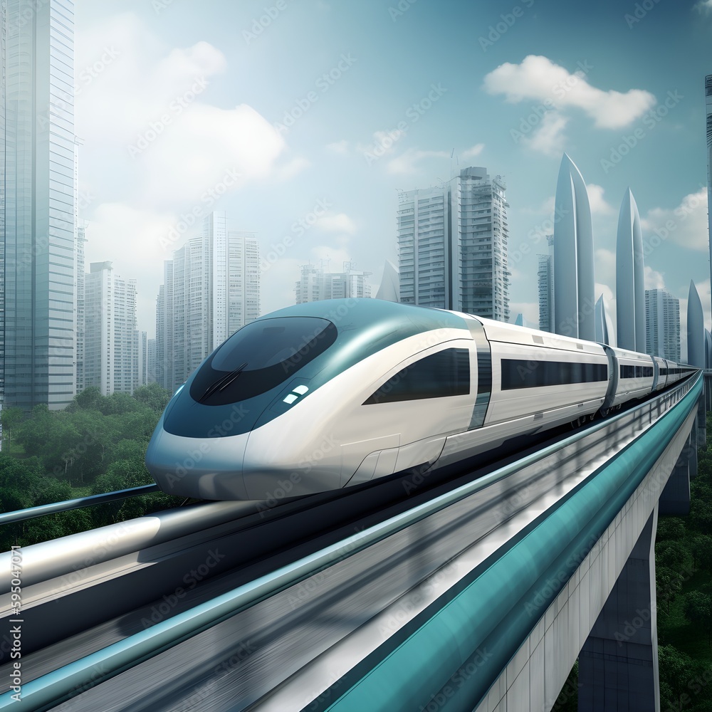 Embark on a journey into the future with an illustration of a ...