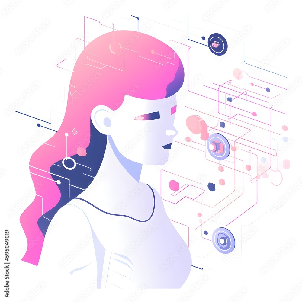 Discover the power of virtual assistants with an illustration ...