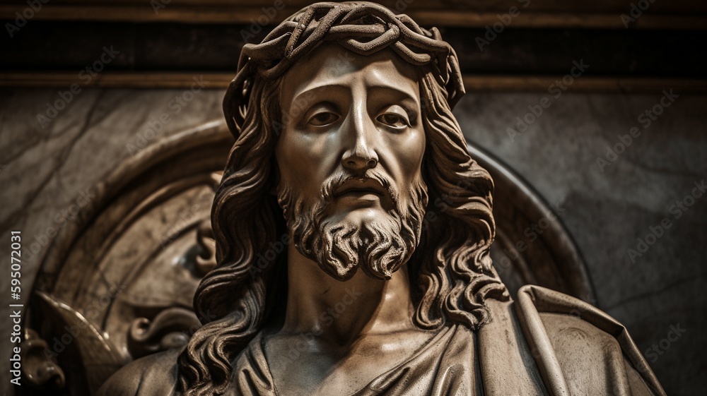 Generative AI, a traditional Catholic depiction of Jesus Christ Stock ...