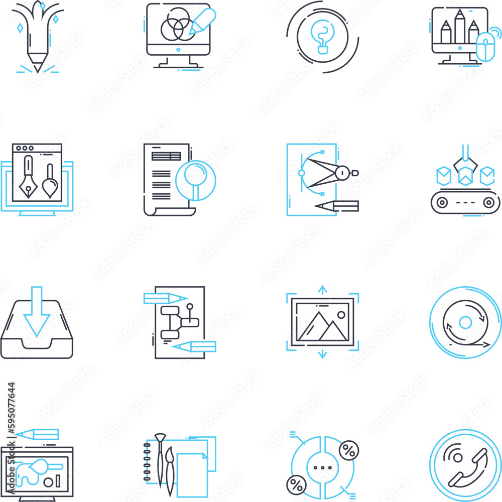 Main site linear icons set. Innovative, Dynamic, Engaging, User ... Main site linear icons set. Innovative, Dynamic, Engaging, User ...