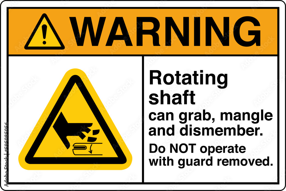 Safety Sign Marking Label Symbol Pictogram Standards Warning Cutting of ...