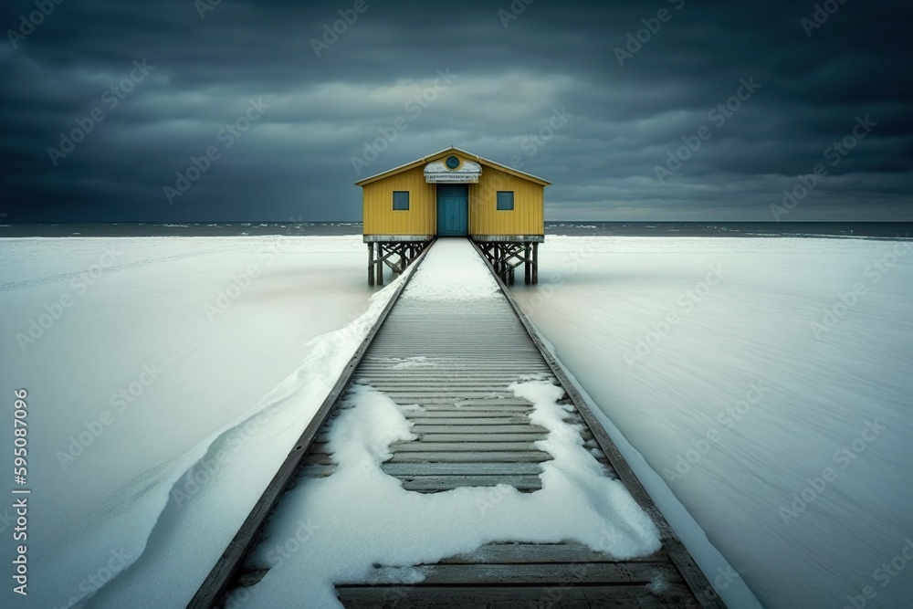 Climate change causes snowfall at sea level, winter cold at sea. Ai ...