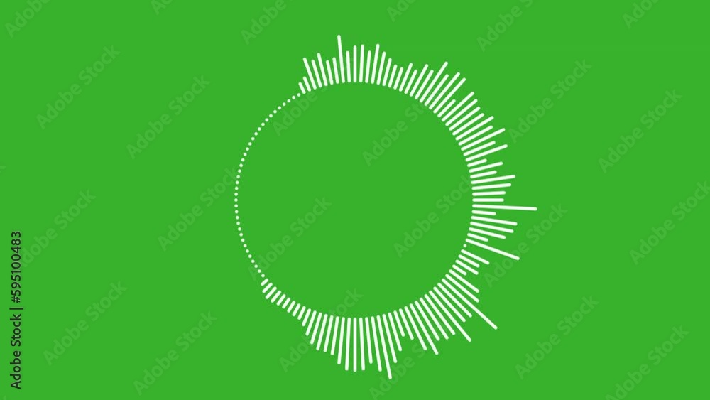 Video „Animation video abstract audio visualizer polar effect on green ...