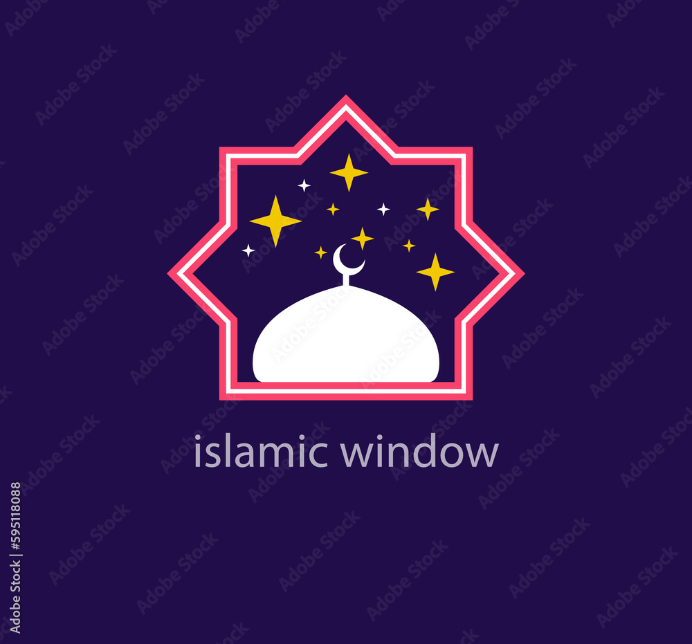 Unique islamic logo design template style. Abstract arabic symbol ...