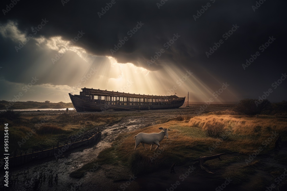 Poster, Foto The story of Noah's Ark is a well-known biblical tale in ...