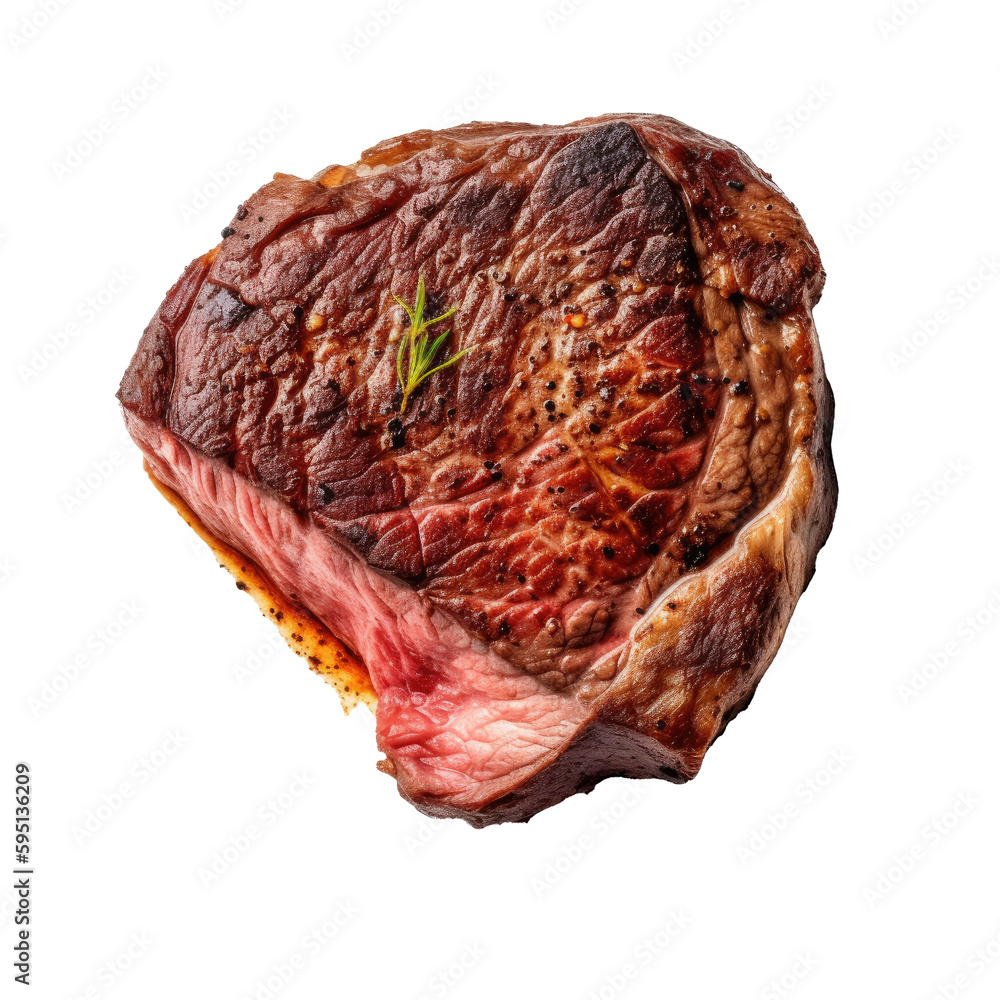 undercooked steak isolated transparent background. Generative AI Stock ...