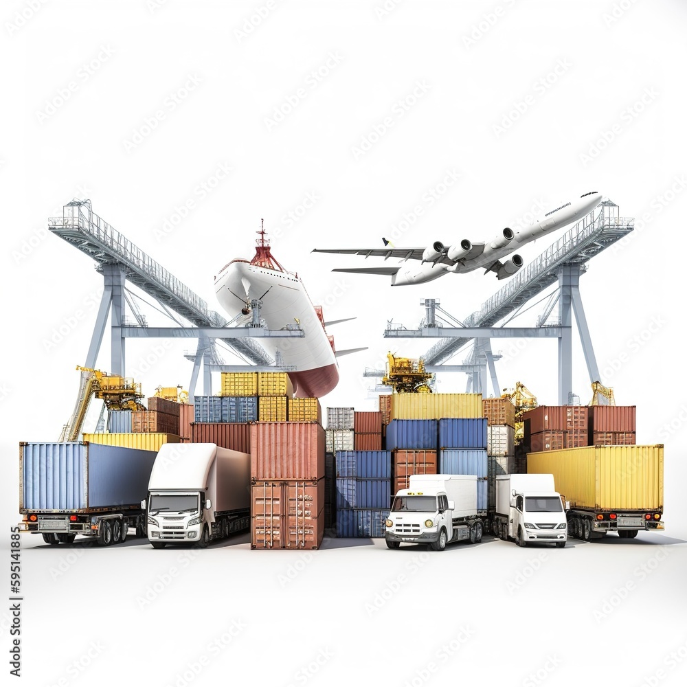 Global business logistics transport import export and International ...