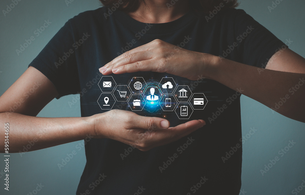 Target customer, buyer persona, customer behavior concept. Businessman ...