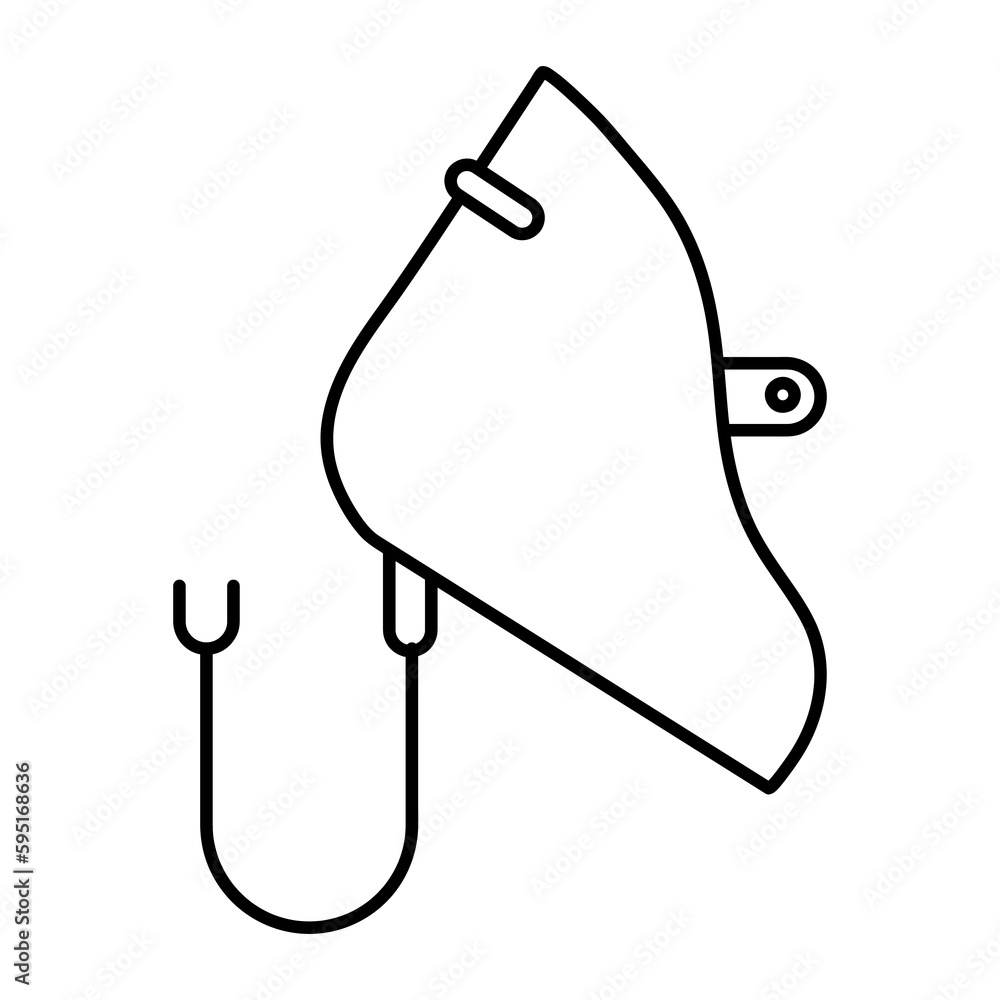 Anesthesia mask icon. Simple illustration of anesthesia mask vector ...