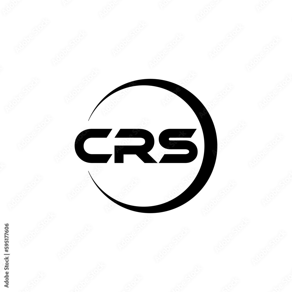 CRS letter logo design with white background in illustrator, cube logo ...