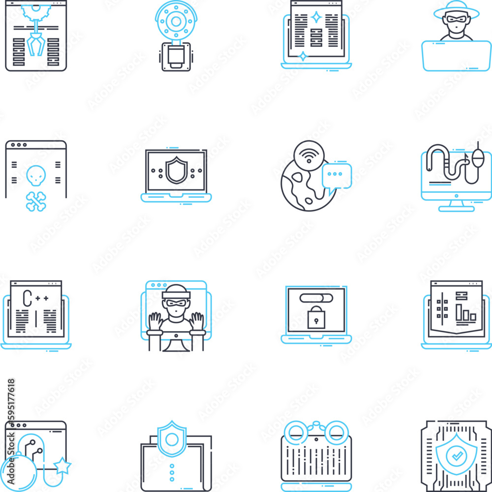 Web universe linear icons set. Connectivity, Interactivity ... Web universe linear icons set. Connectivity, Interactivity ...