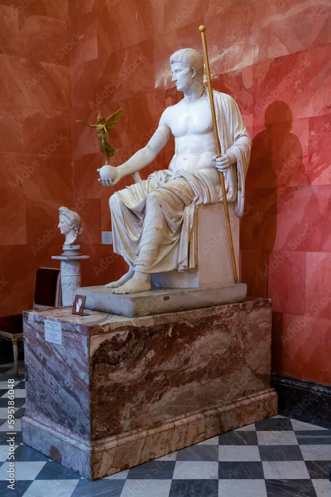 SAINT PETERSBURG, RUSSIA - FEBRUARY 17, 2022: Sculpture of Roman ...