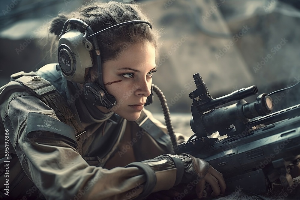 extreme low angle cinematic action upper body photograph of a beautiful ...