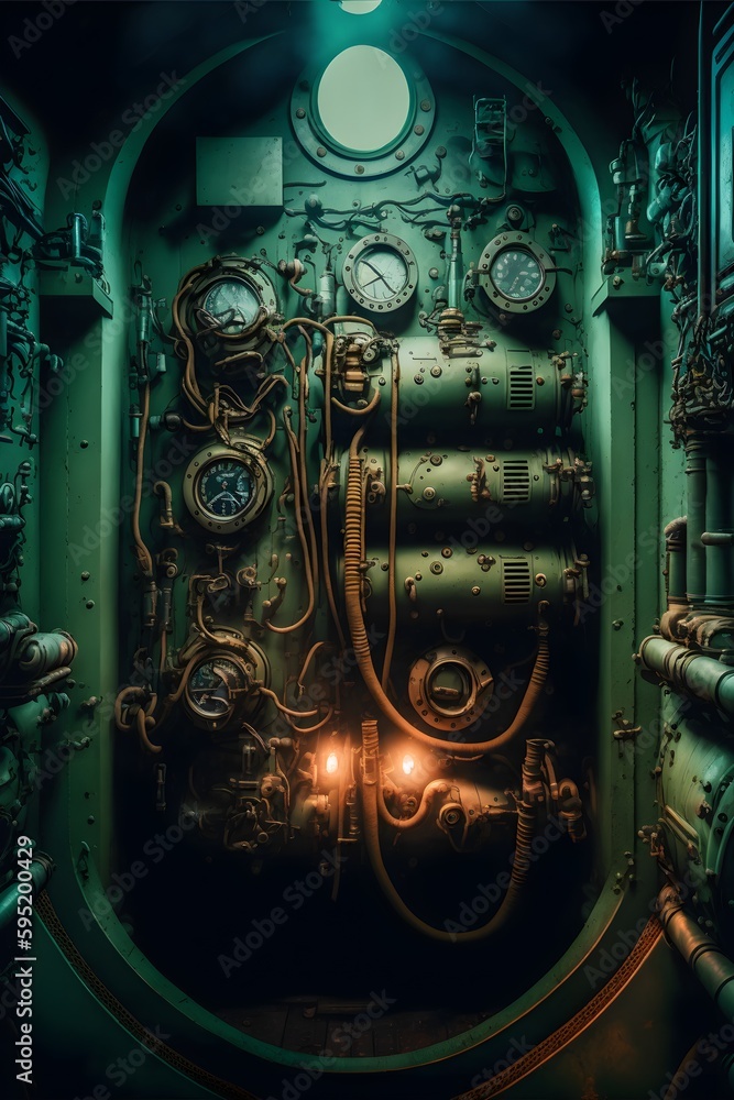 environment the claustrophobic interior of a WW1 submarine looks like ...