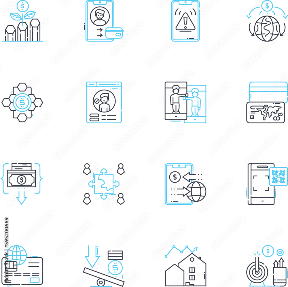 Mtary support linear icons set. Resilience, Empathy, Dedication ...