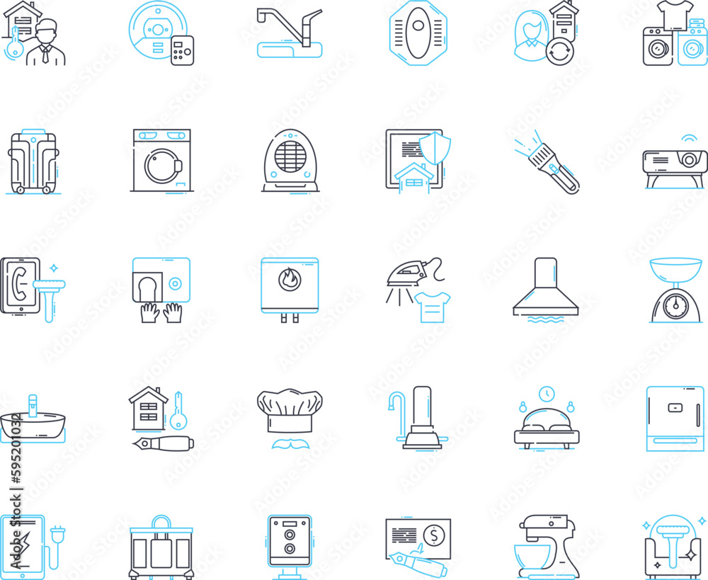 Welcome linear icons set. Greeting, Hospitality, Salutation, Reception ...