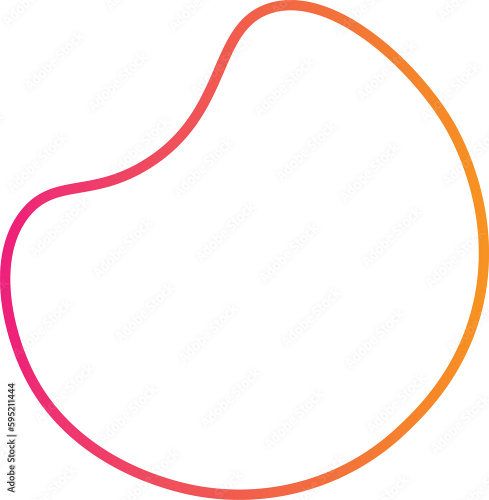 Gradient blob lines shape abstract color with line vector illustration ...