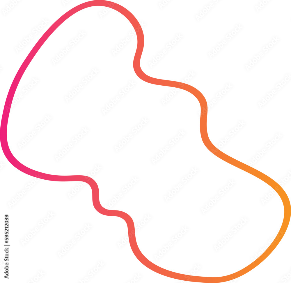 Gradient blob lines shape abstract color with line vector illustration ...