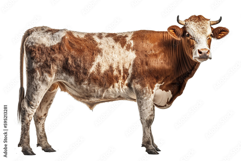 Simmental cow on transparent background, created with generative AI ...