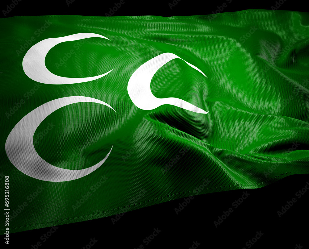 Ottoman State Flag, The Waving Ottoman State Flag is a 3d Visual Design ...