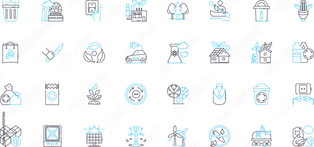 Tidy house linear icons set. Cleanliness , Organization , Declutter ...