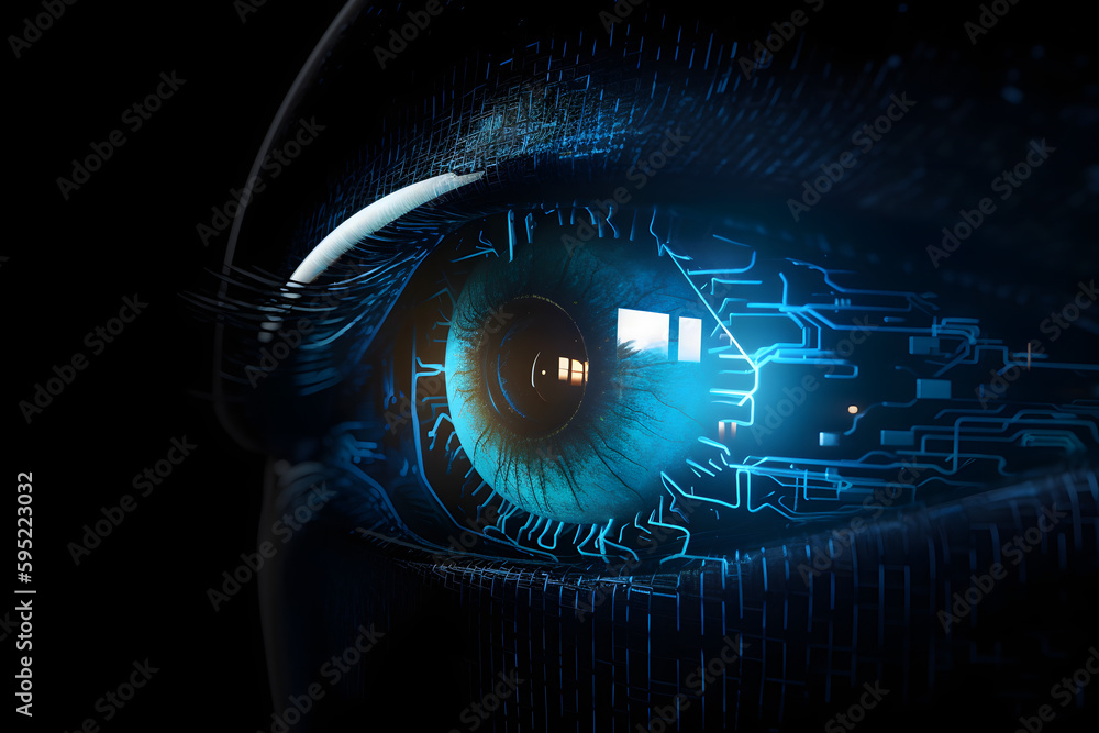 Digital eye visualizing Artificial Intelligence Stock Illustration ... Digital eye visualizing Artificial Intelligence Stock Illustration ...