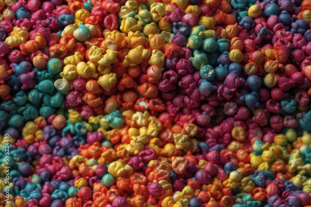 Rainbow Kettle Popcorn Movie Theater Theatre Seamless Repeating ...