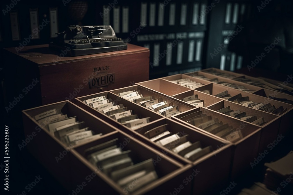 Archive boxes of police evidence for murder investigation shown in a ...