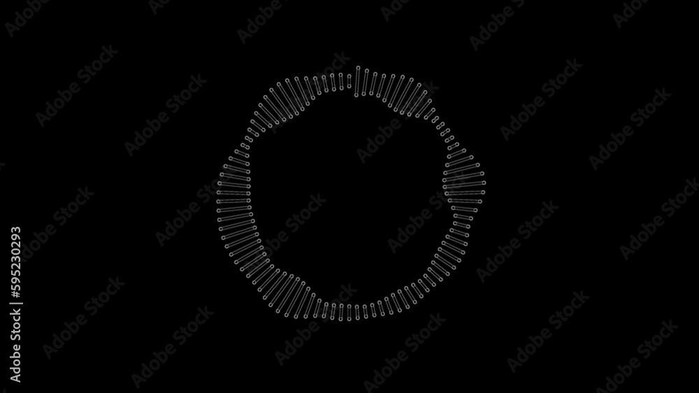 Circular interface hud design, music equalizer, infographic elements ...