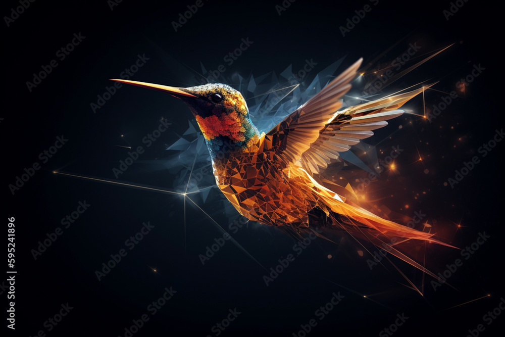 Create an eye-catching digital artwork of a vibrant and energetic ...