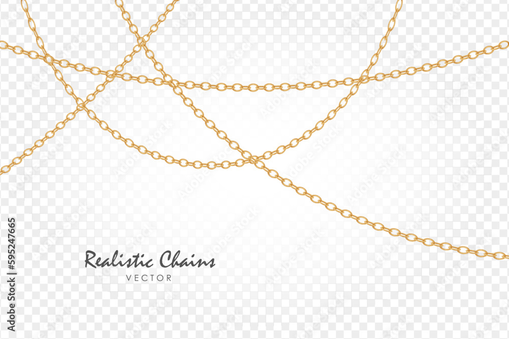 Gold chain isolated on transparent background. Chain backround. Luxury ...